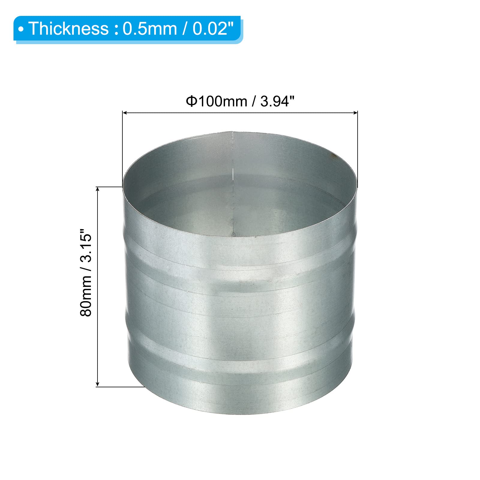 Snapklik.com : 4 Duct Connector, Metal Duct Coupling Vent Coupler Dryer ...