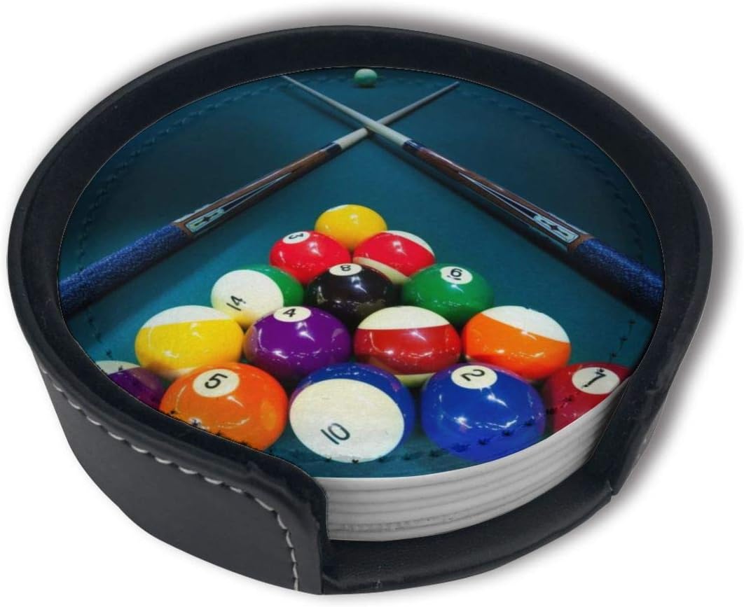 Amazon.com: Billiard Ball Sports Drink Coasters Protect Furniture from ...