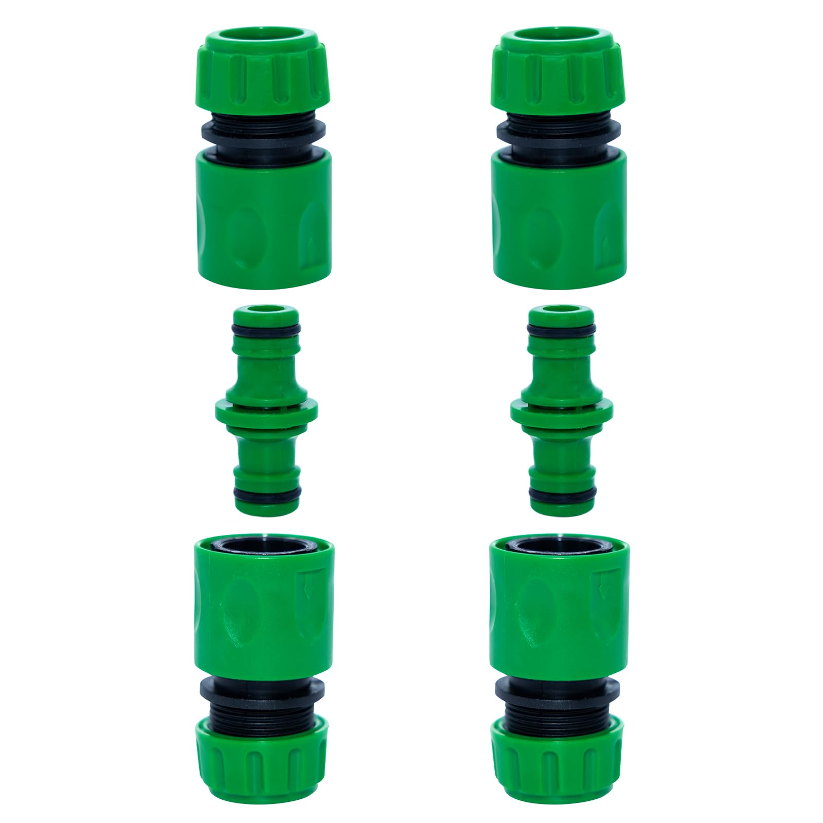 4PCS End Quick Connectors & 2PCS Double Male Hose Connectors for Hose ...