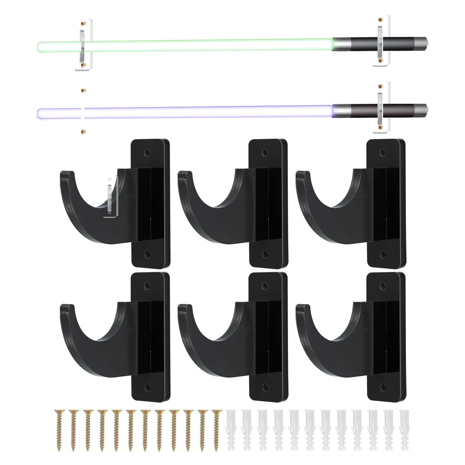 Amazon.com: uxcell Sword Wall Mount Holder, 3 Set Acrylic Light Saber ...