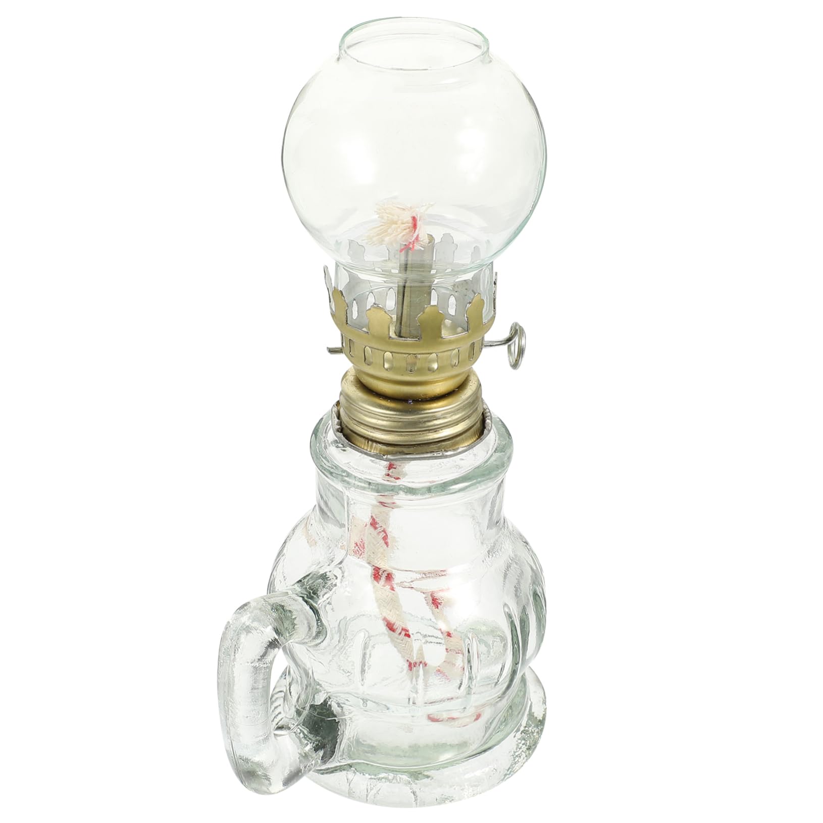 Antique Oil Lamp Lit