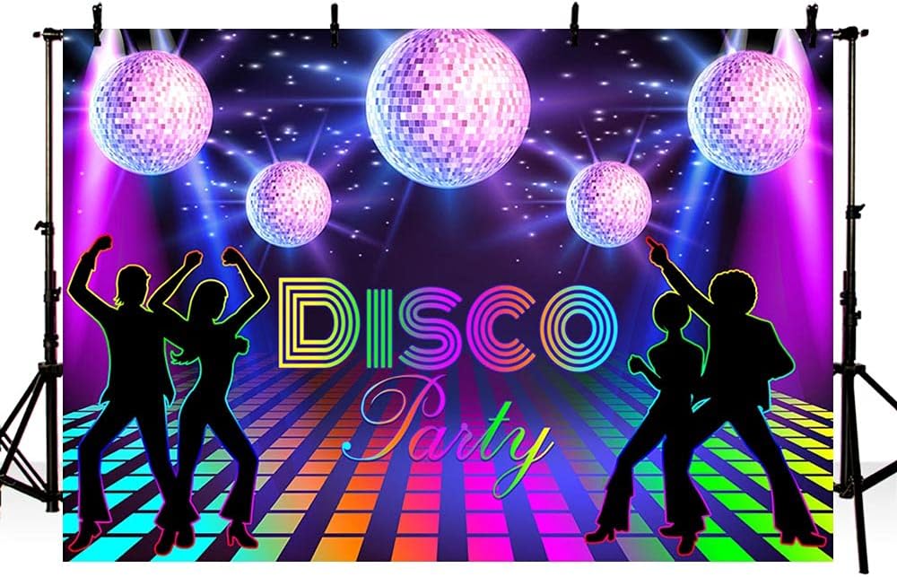 Disco Party Decorations Backdrop Banner - Disco Background Cloth ...