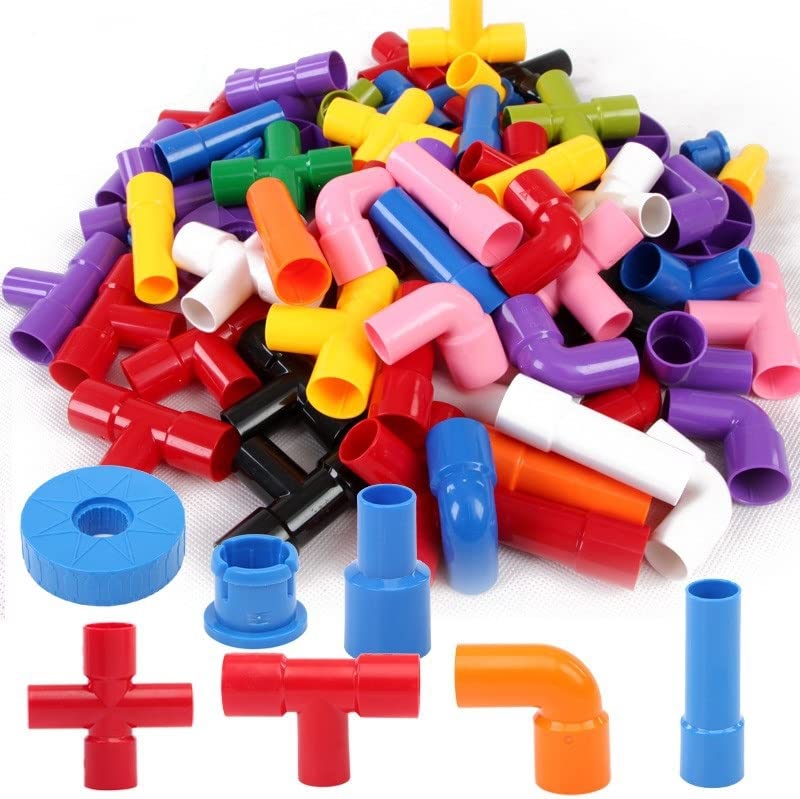 AEXONIZ TOYS Pipe Puzzle For Kids-75Pcs Non-Toxic Plastic Water Pipe ...
