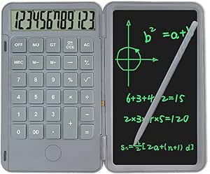 Amazon.com : Grey Scientific Calculator with Erasable Writing Board, 12 ...