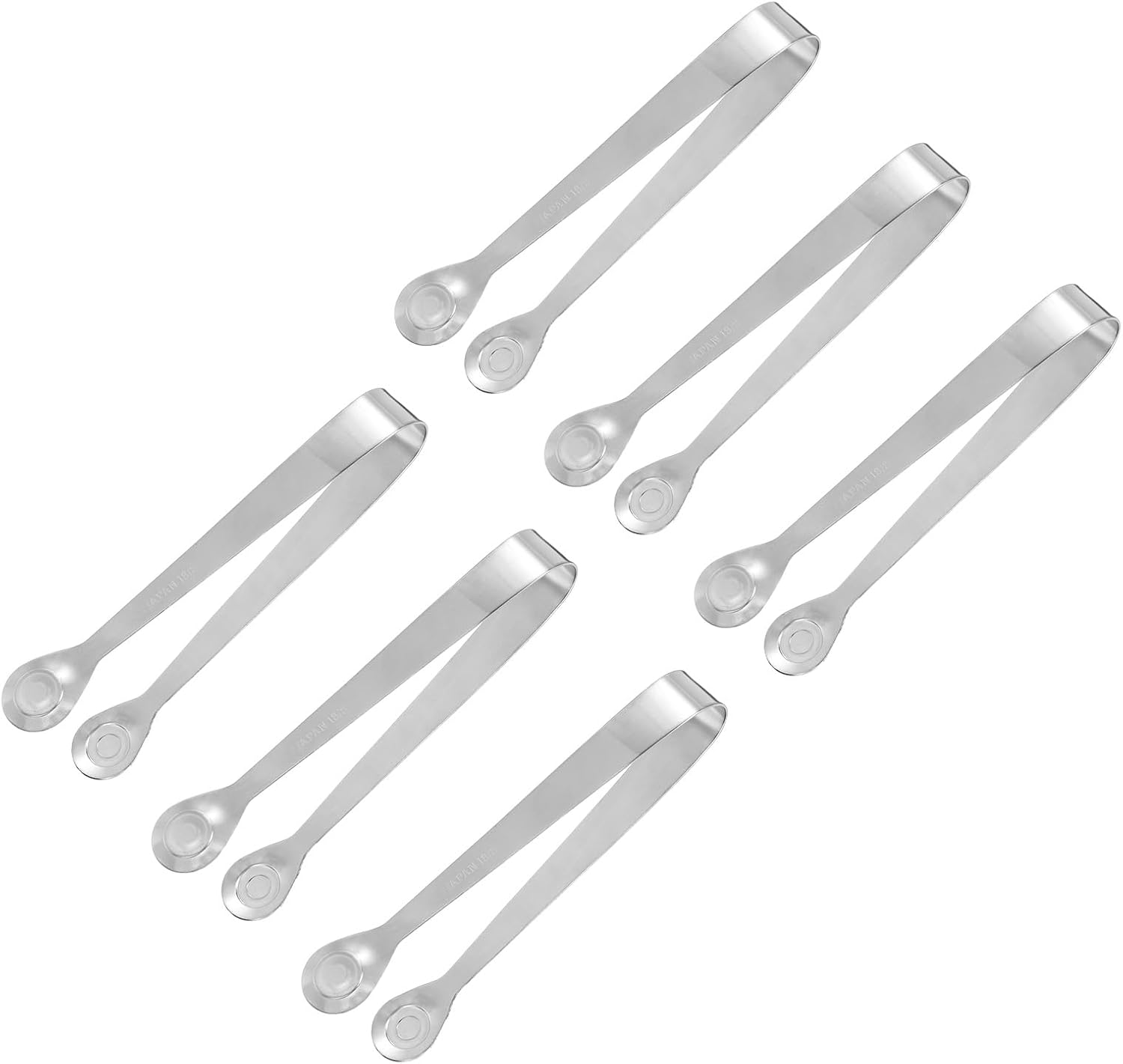 Amazon.com: uxcell Serving Tongs, 6pcs 6 Inch - Stainless Steel Ice ...