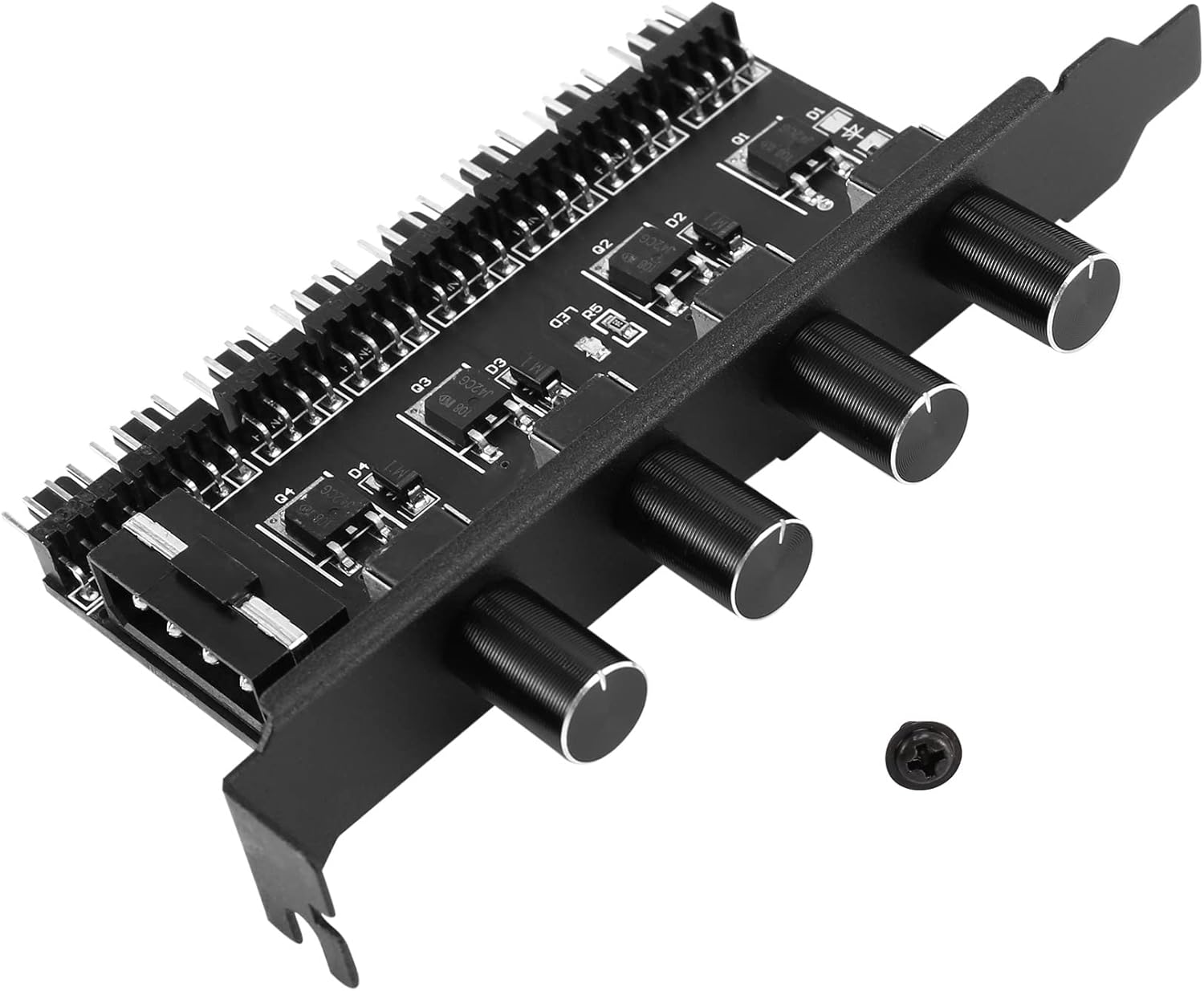 Amazon.com: HANFAIRS PC 8 Channels Fan Hub 4 Knob Cooling Fan Speed ...