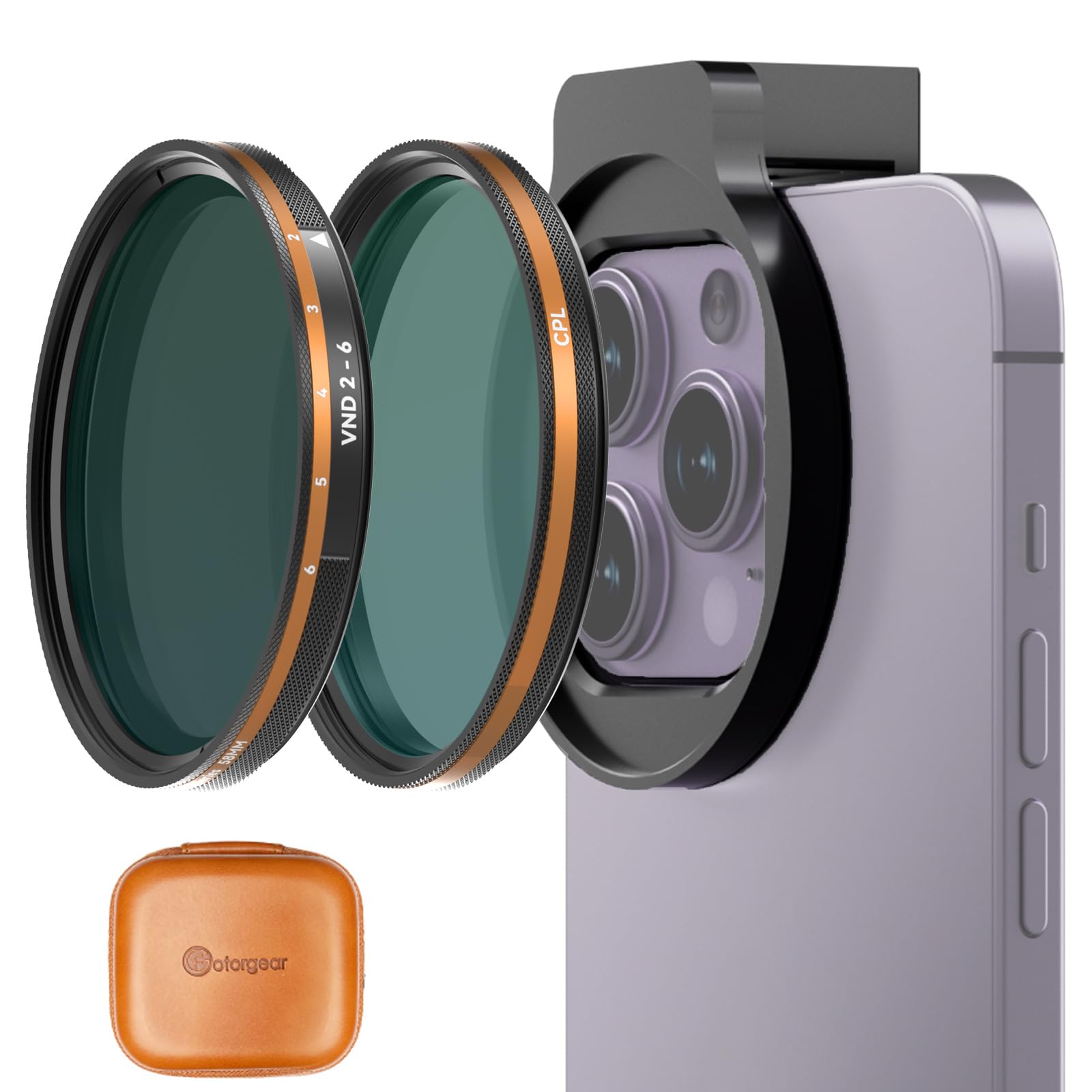Fotorgear Kit de filtro de lente de 58 mm com clipe de lente de ...