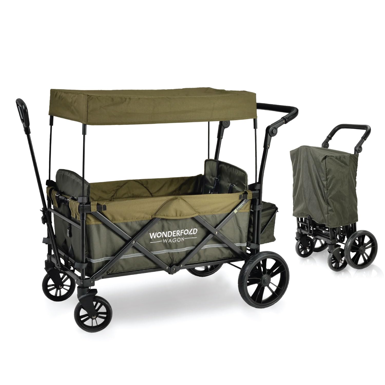 Buy WONDERFOLDX2M Push & Pull Stroller Wagon (2 Seater) - Collapsible ...