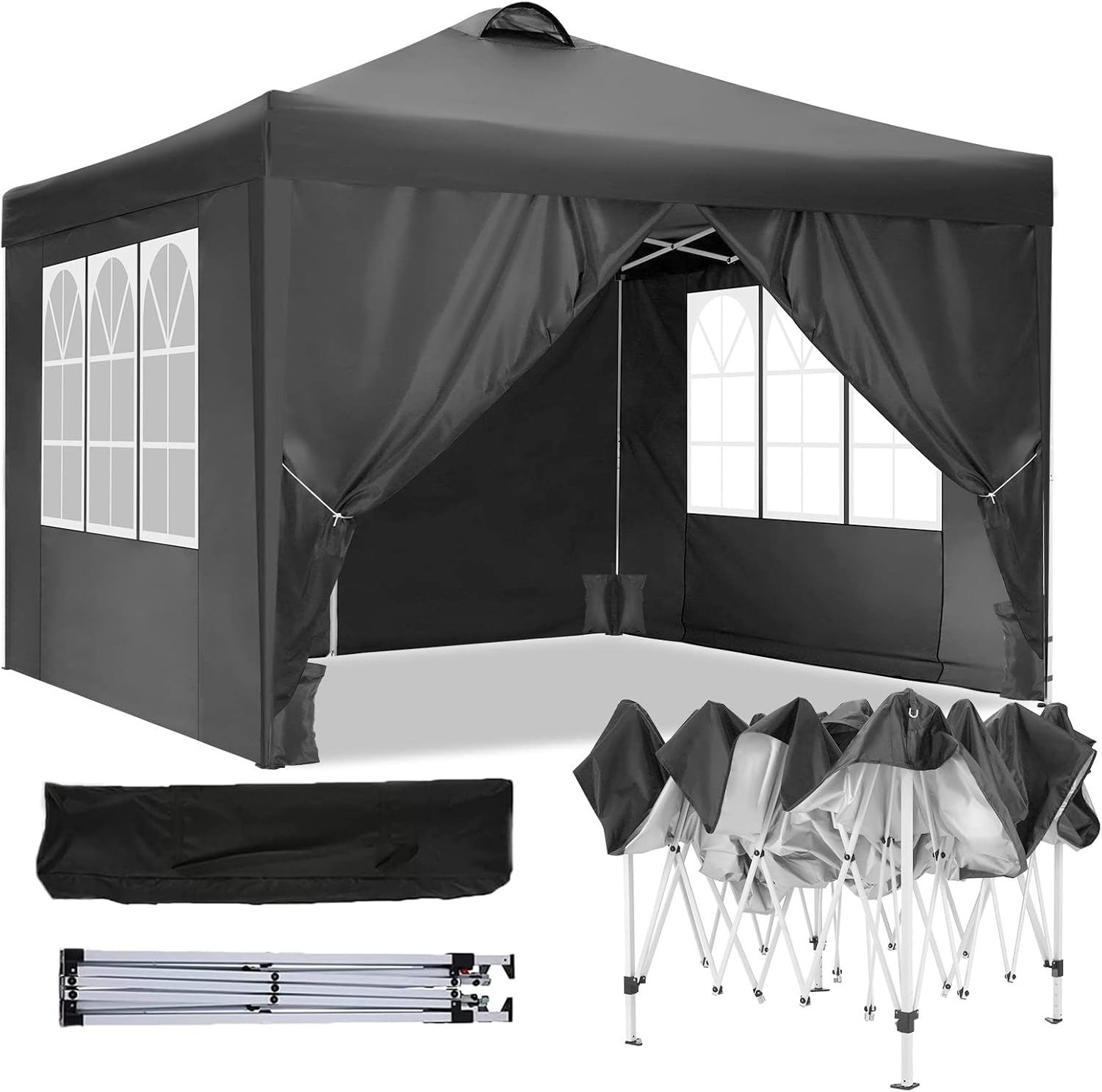 Amazon.com : Harigal 10'x10' Pop Up Canopy Tent, Outdoor Party Canopies ...