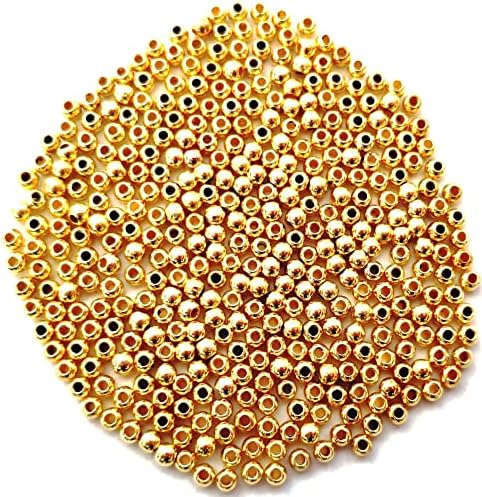 INDIKONB 2500 pcs Gold Color Beads for Jewelry Making, Earring ...