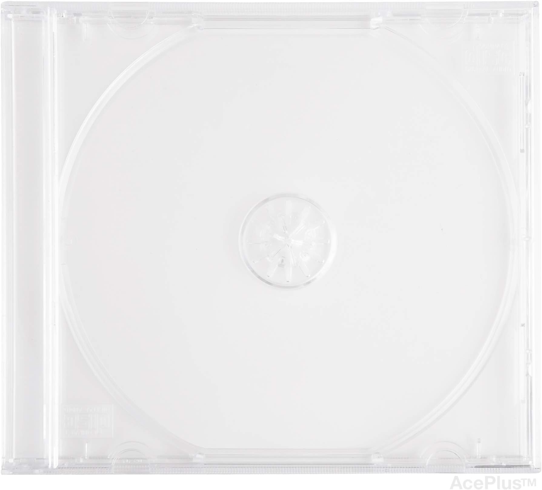 Amazon.com: Smartbuy Standard 10.4 mm Clear Jewel Case Single CD DVD ...