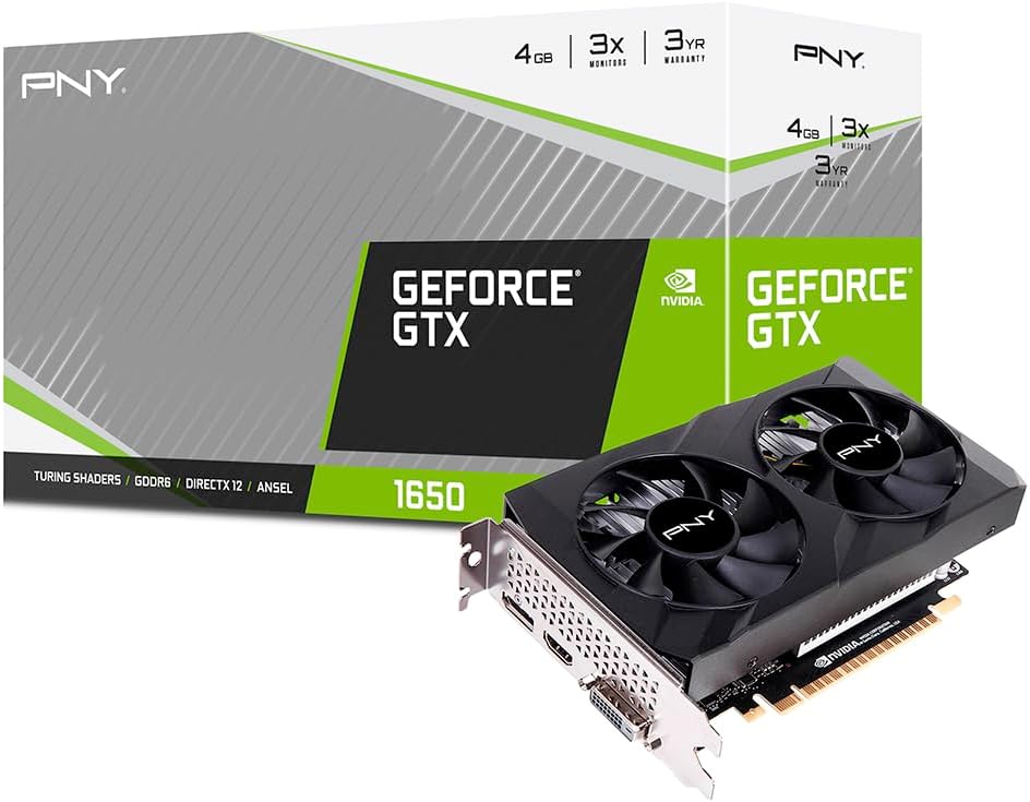Amazon.com: PNY GeForce GTX 1650 4GB GDDR6 Dual Fan Graphics Card ...