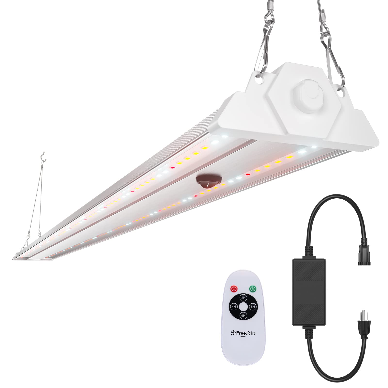 FREELICHT 1 Pack 4ft LED Grow Light with Timer, 60W (350W Equivalent ...