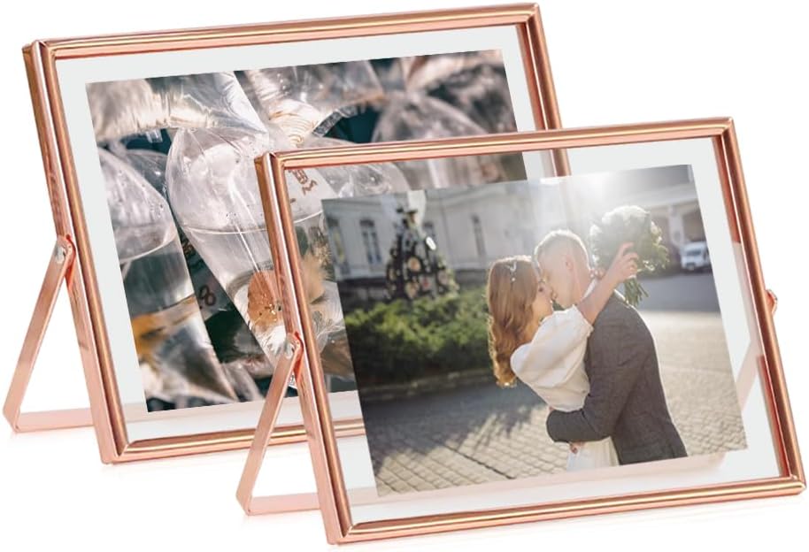 Amazon.com - GorYeeFine Silver 5x7''Double Floating Frame,For Photo ...