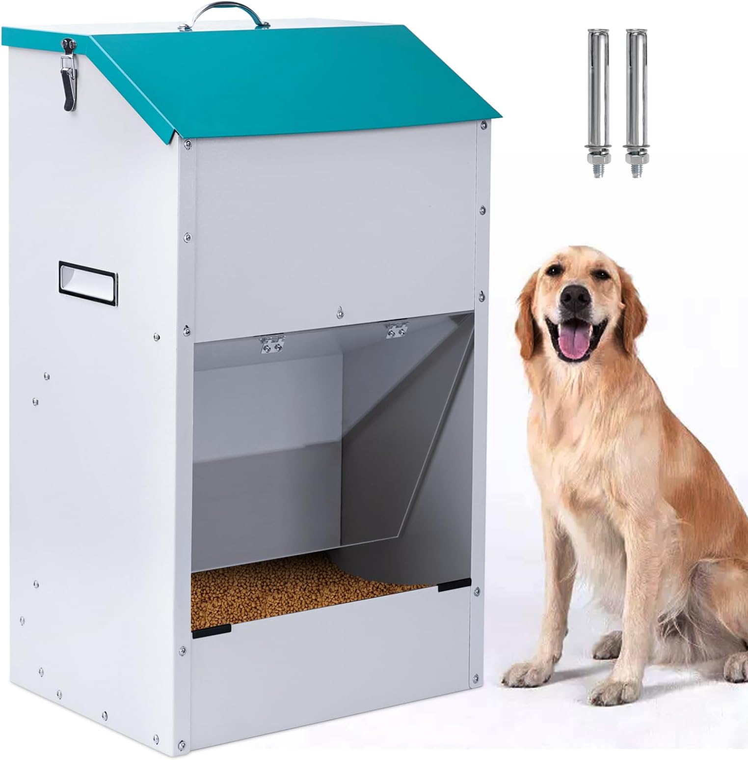 Amazon.com : KHEARPSL Large Automatic Dog Feeder for Large Dogs Outdoor ...
