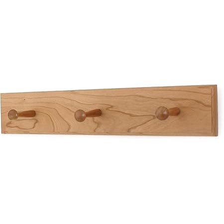 Amazon.com: Solid Maple Shaker Peg Rack (Natural, 35" x 3.5" with 6 ...