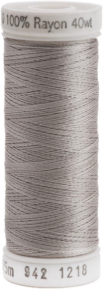 Sulky Silver Gry-Thread Rayon 40, Acrylic, Multicolour, 1.27x1.27x5.2 ...