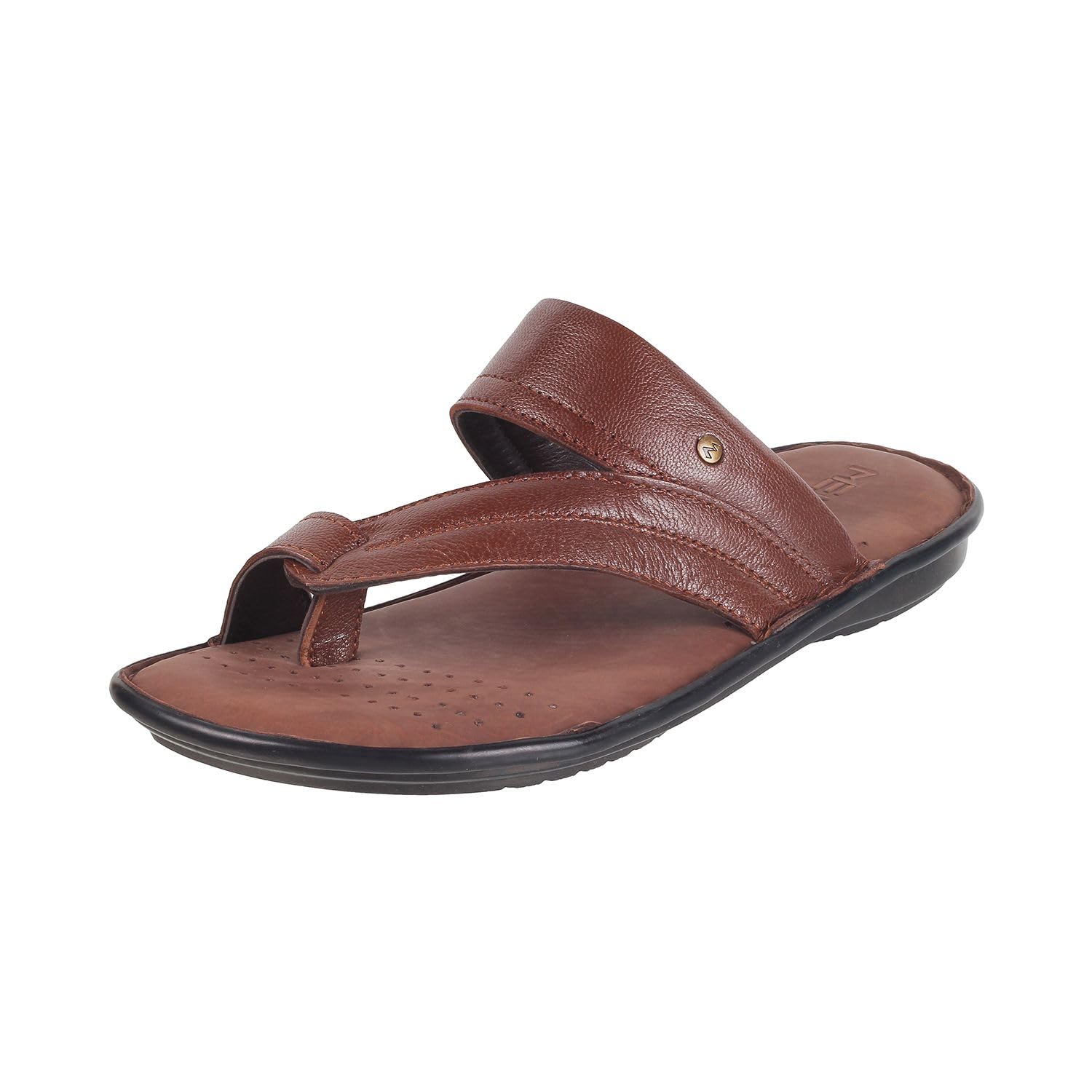 Metro Men Tan Thong Leather Chappal UK/6 EU/40 (16-597) : Amazon.in ...