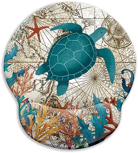 Amazon.com: Sea Turtle Mouse Pad with Wrist Support Ergonomic Gel ...