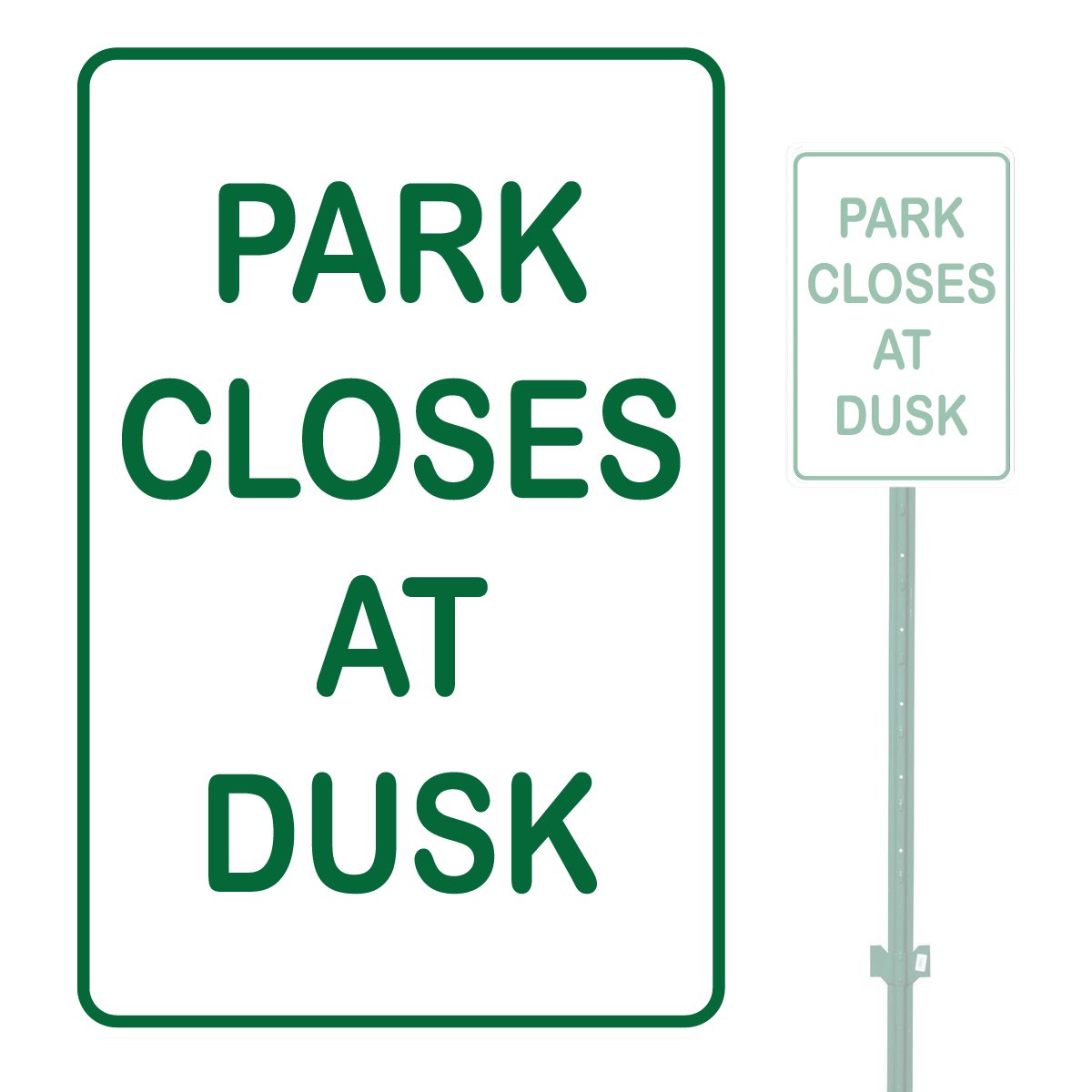 Amazon.com: PARK CLOSES AT DUSK HEAVY DUTY ALUMINUM SIGN 10" x 15 ...