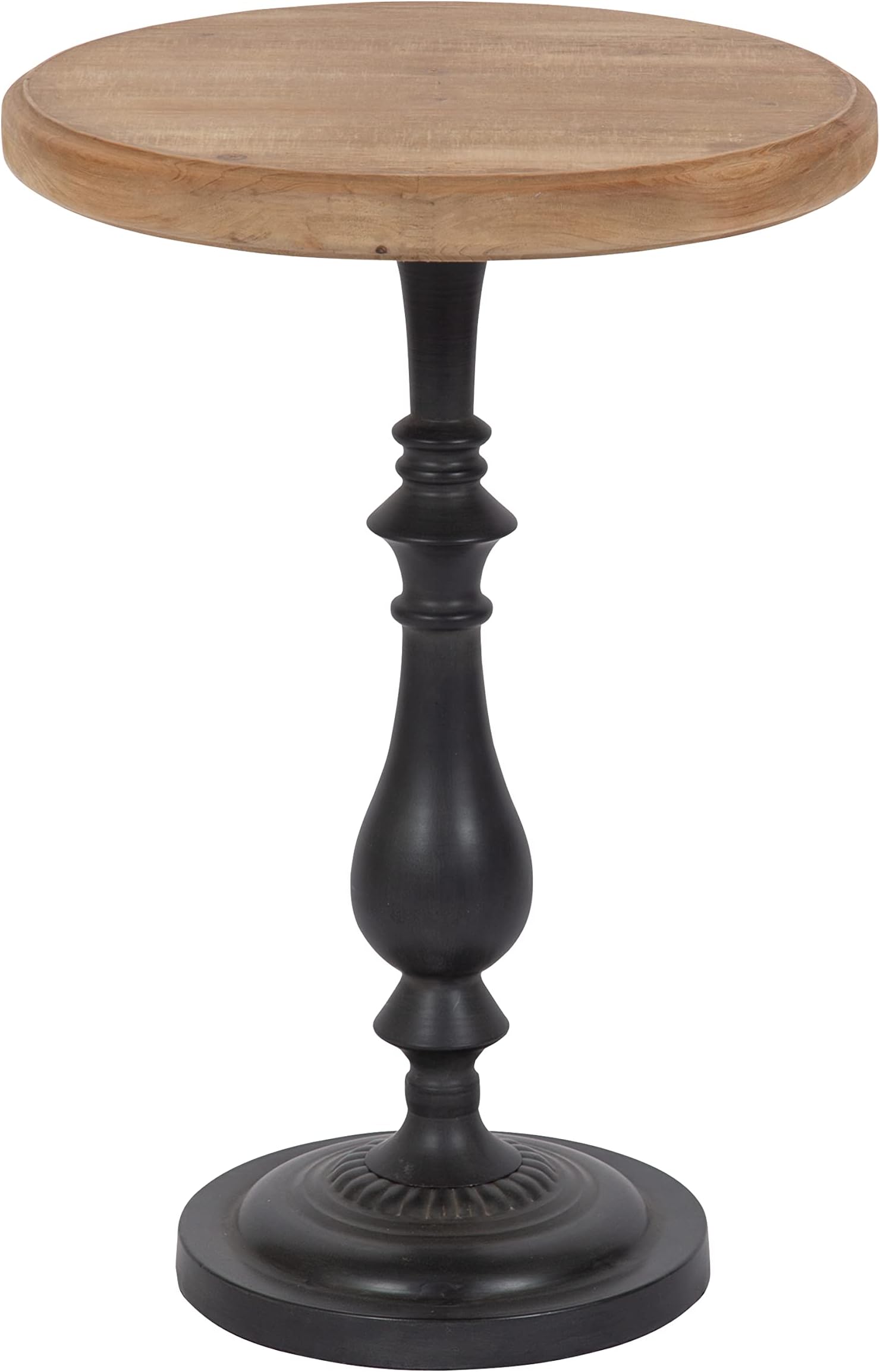 Amazon.com: Powell Tarkin Round Natural Wood Turned Spindle Pedestal ...