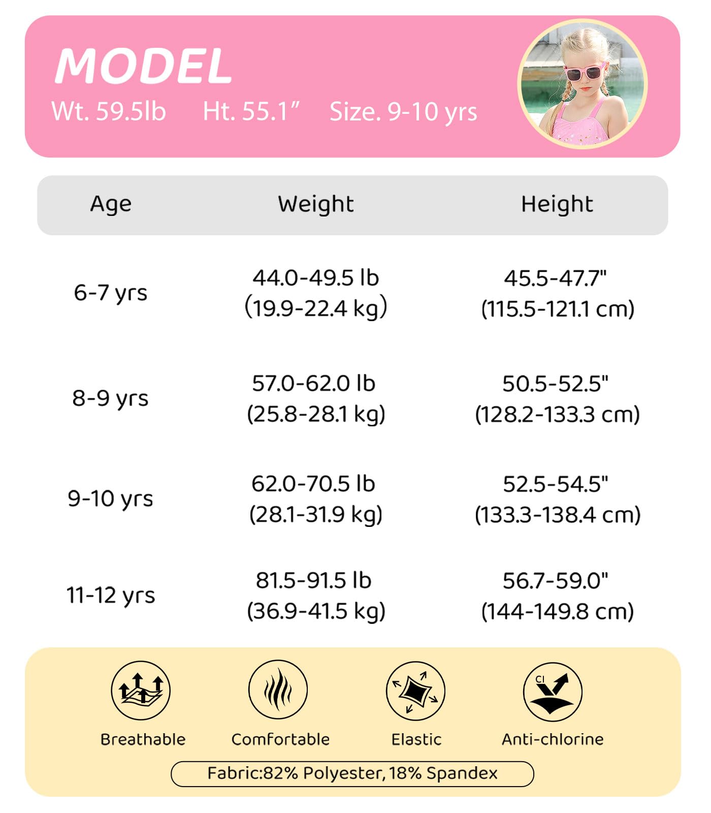 Snapklik.com : Cutemile One Piece Girls Swimsuit Size 8 Bathing Suit ...