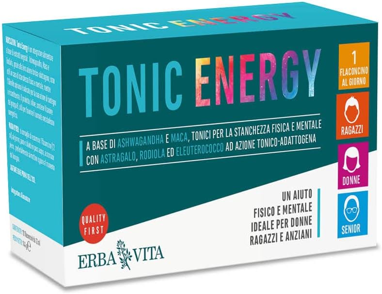 Erba Vita Integratore Alimentare Tonic Energy - 10 Flaconi x 12 ml ...
