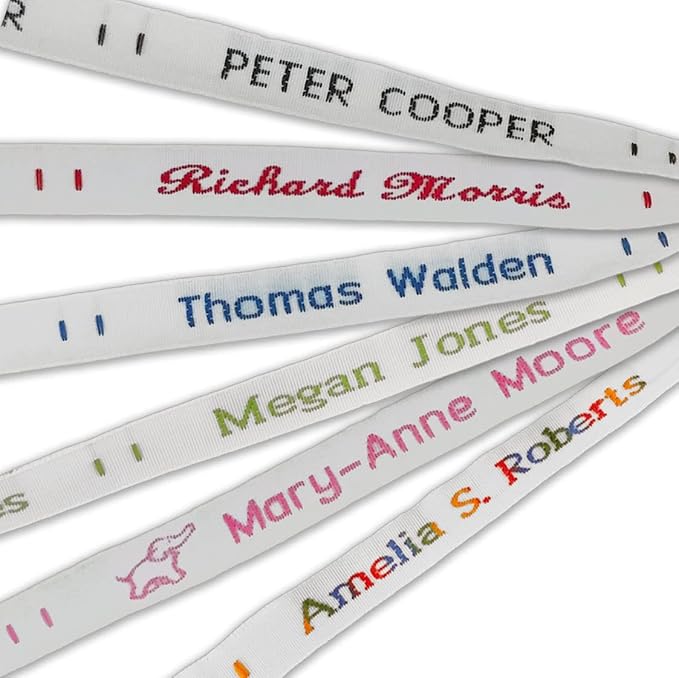 Amazon.com: 72 Woven Sew-on Name Tapes/Tags for School/Camp/Care Home
