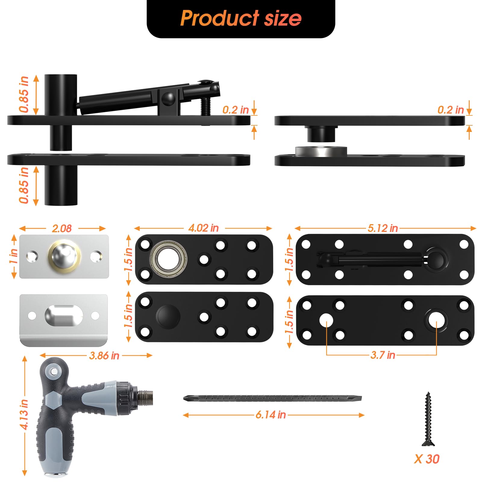 Snapklik.com : Aglehome Pivot Hinge, Heavy Duty Hidden Door Hinge For ...