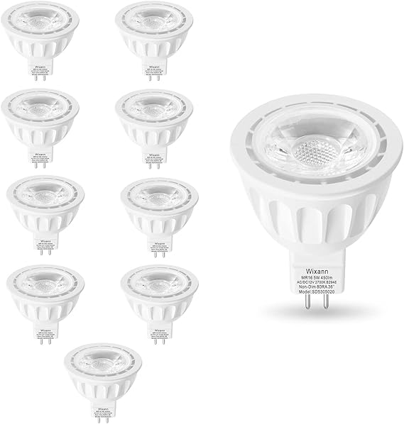 Amazon.com: MR16 LED Bulb, 50W Halogen Equivalent, 5W 12V 3000K Soft ...