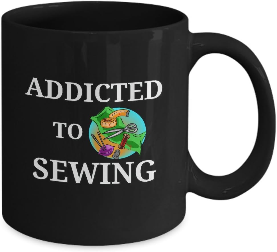 Amazon.com: Sewing Happiness Coffee Mug - Sew What You Love Tea Mugs ...