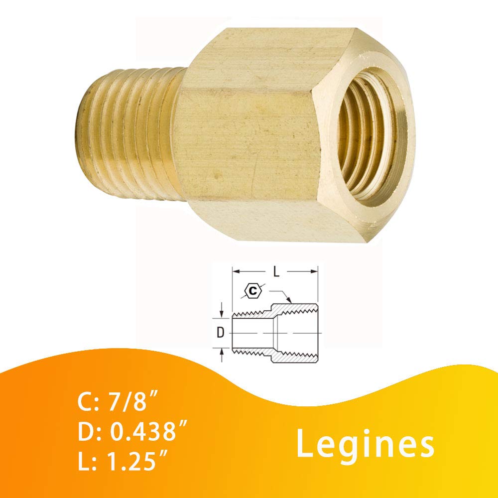 Snapklik.com : Legines Brass Pipe Fitting, 1/2" NPT Female To 1/2" NPT ...