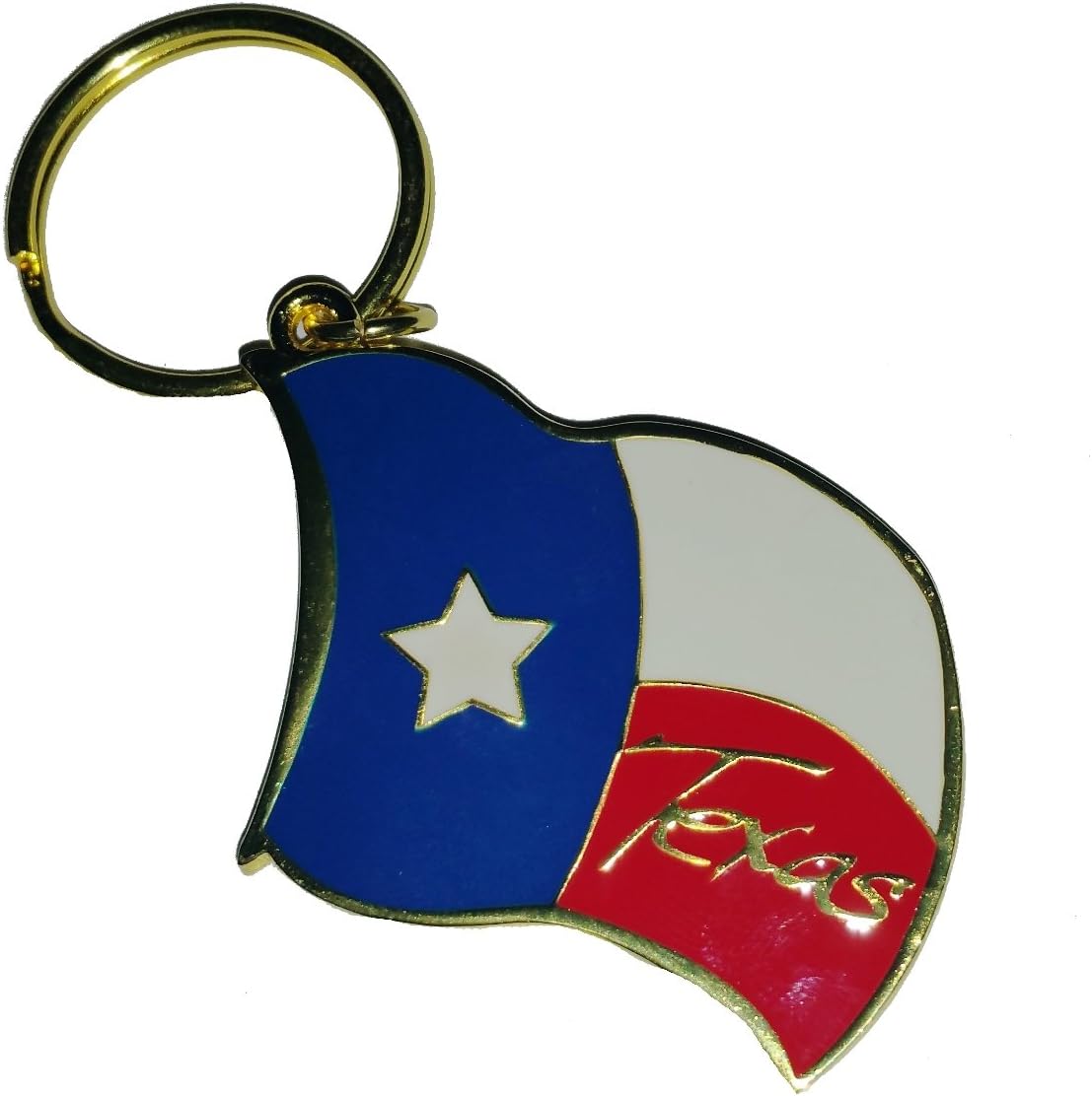 Amazon.com: Gold Tone Texas Flag Metal Key Chain (single) : Clothing ...