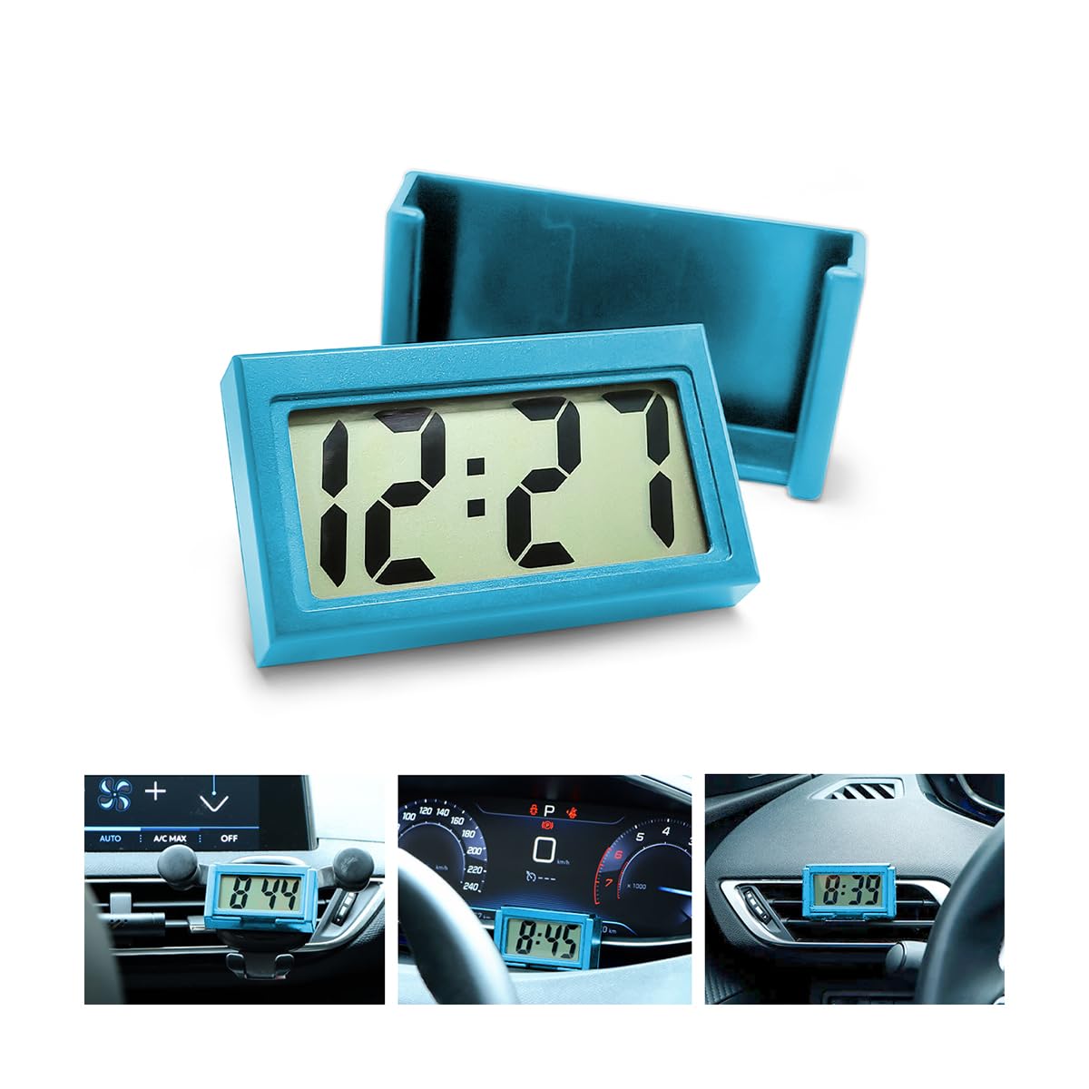 Amazon.com: Osilly Mini Digital Clock for Car Dashboard, Battery ...