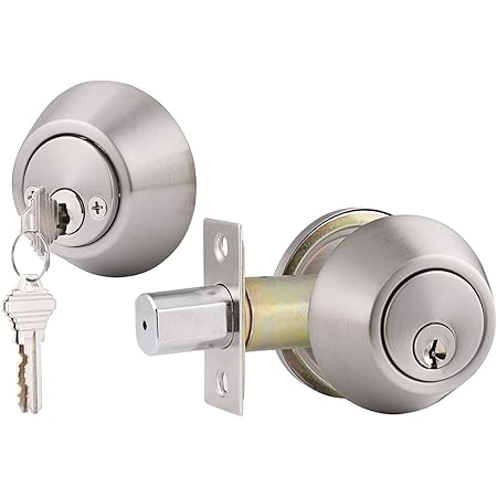 Gobrico 5 Keyed Alike Double Cylinder Deadbolts with Same Key Satin ...