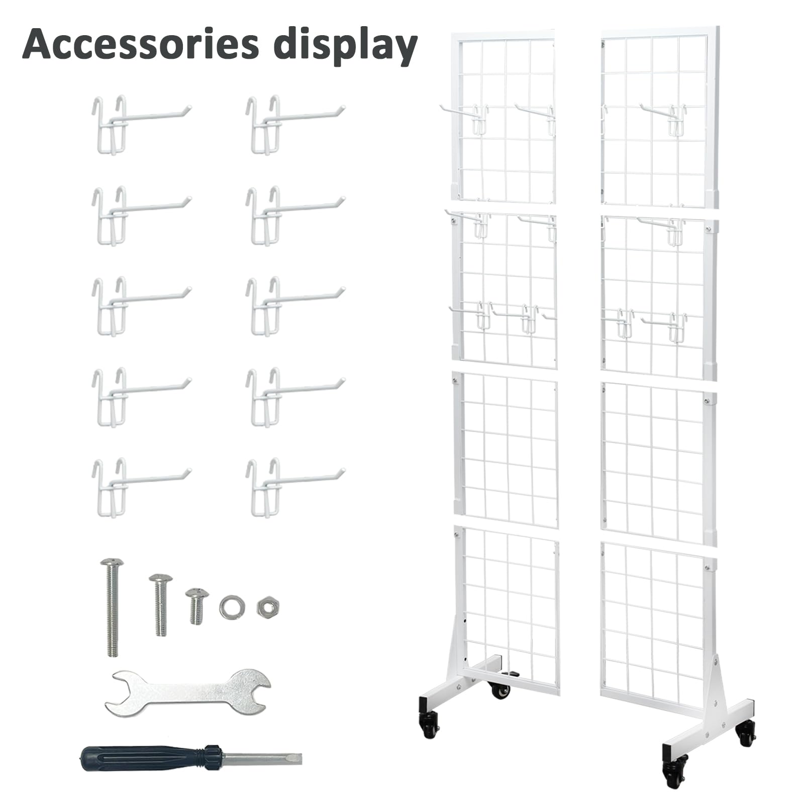 Snapklik.com : 2 X 5.5 Gridwall Panel Display Stand, Grid Wall Panels Tower