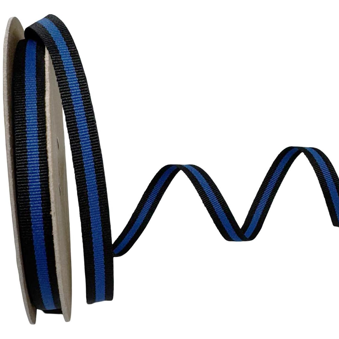 Amazon.com: USA Made 3/8" Thin Blue Line Striped Grosgrain Ribbon ...