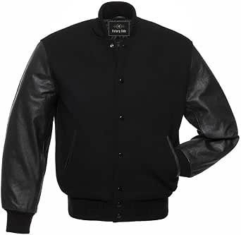 Mens Varsity Jacket Wool Body Genuine Leather Arms Letterman Jacket ...