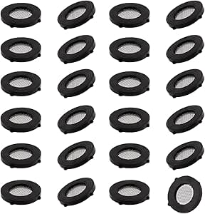 AHANDMAKER 60 Pcs Hose Washers with Screen, 304 Stainless Steel Rubber ...