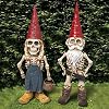 Amazon.com : brableewear Skeleton Garden Gnomes Statue Zombie Gnome ...