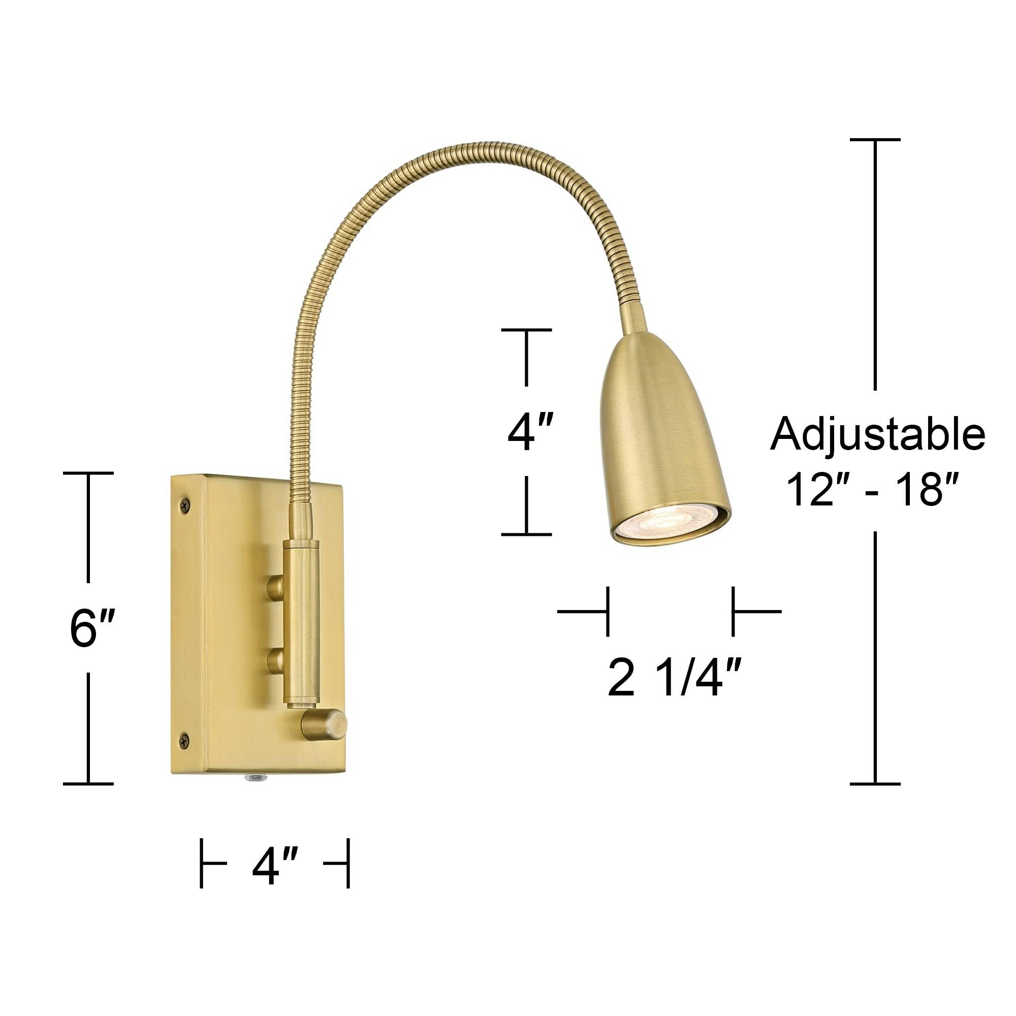 Adjustable Gooseneck Light Fixtures Bathroom Cedar Hill 10 In.