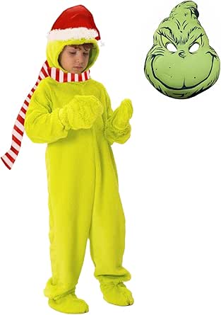 HARADIN Christmas Hat Green Monster Costume 6Pcs Kids Dress Up Jumpsuit ...