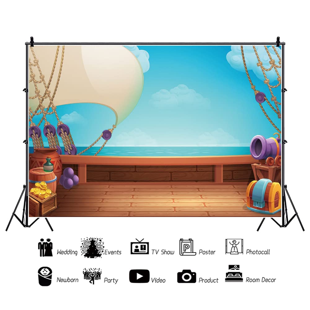 Cartoon Pirate Ship Deck