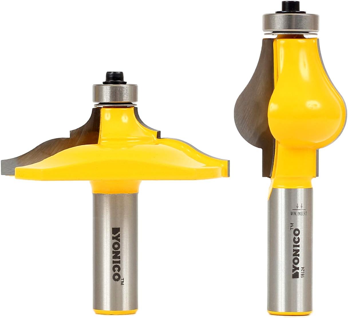 Yonico 18225 Classical 2 Bit Handrail Router Bit Set 1/2-Inch Shank ...