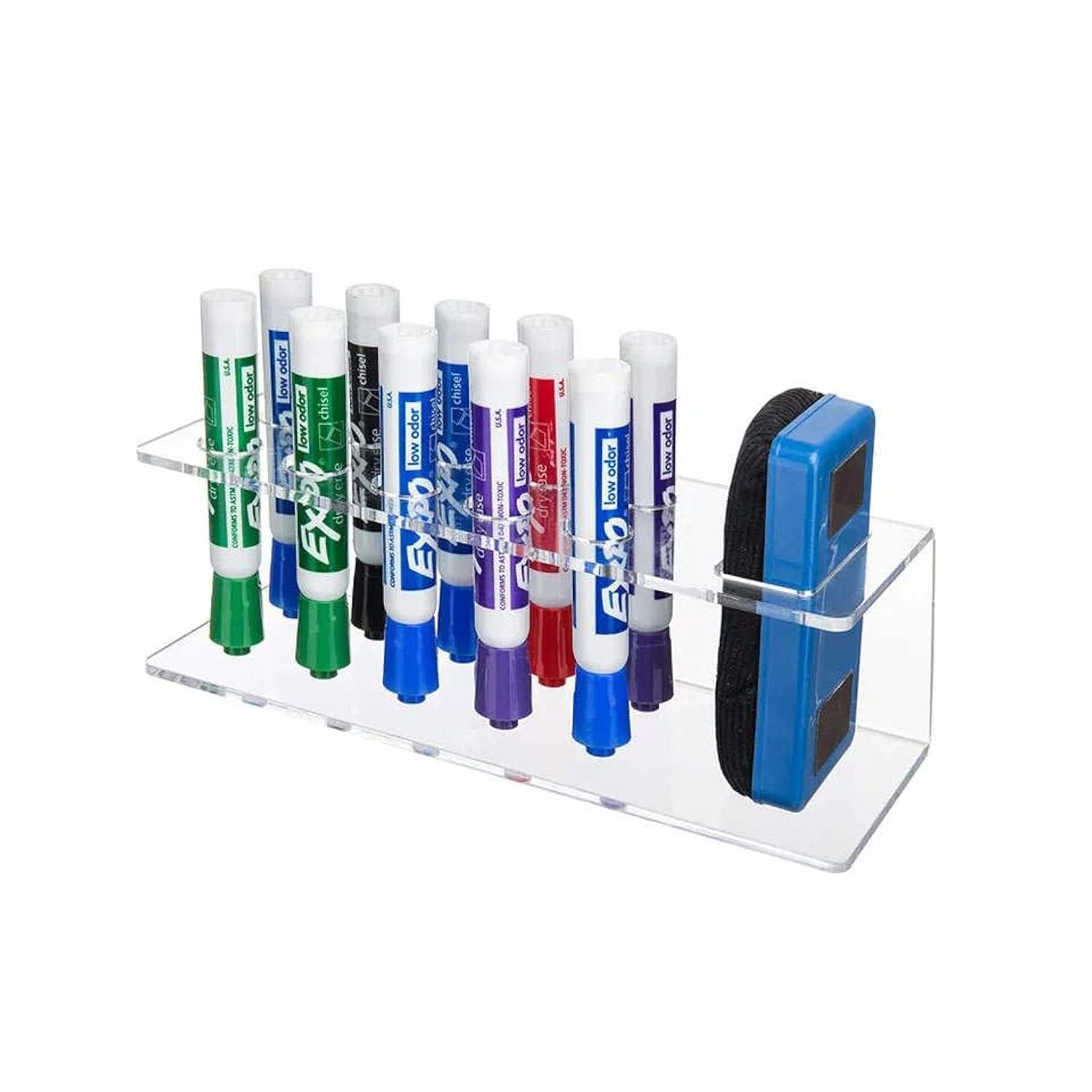 Amazon.com: Clear Wall Mounted Marker Holder, Dry Erase Marker Holder ...