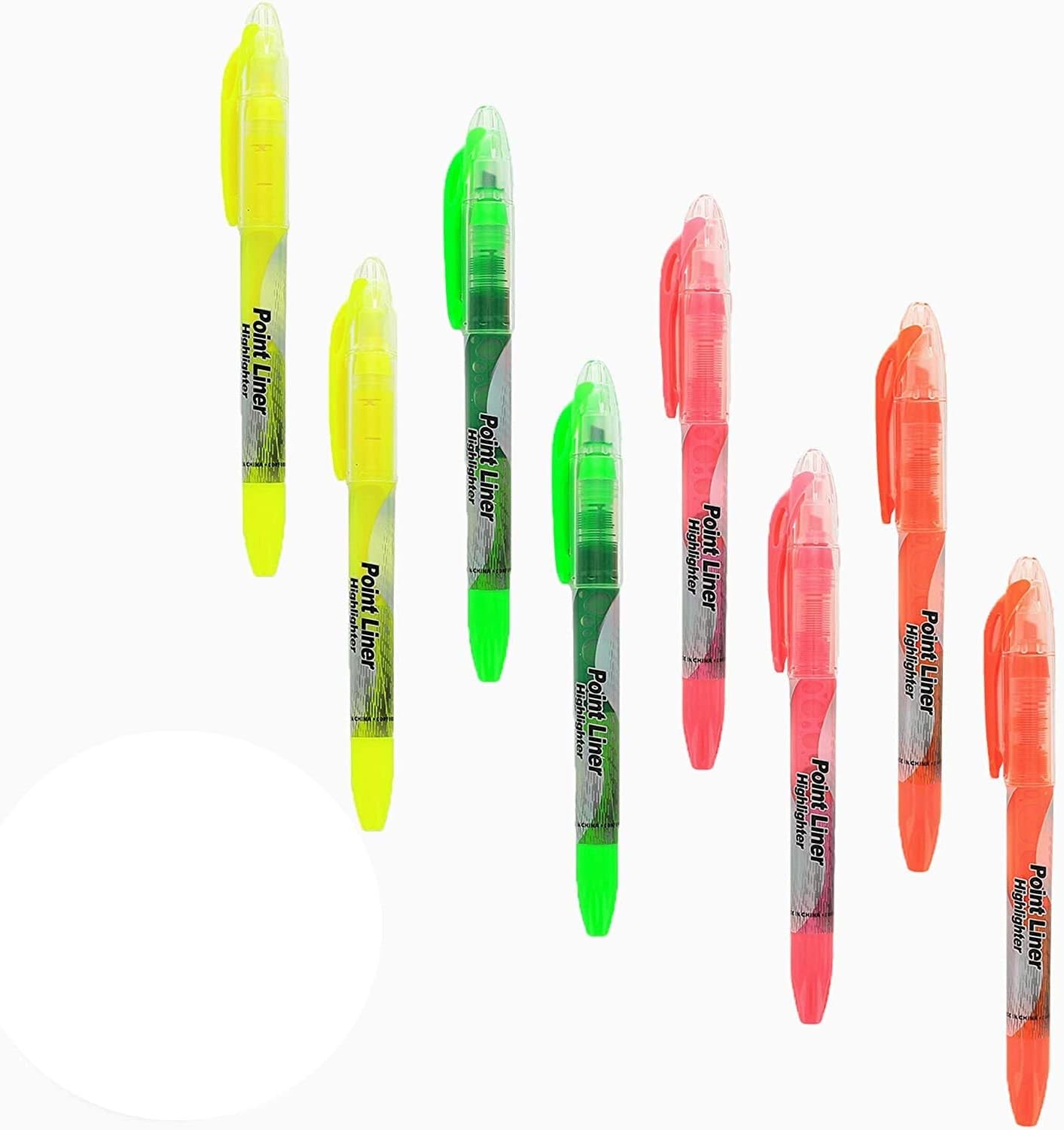 Amazon.com : Assorted Fluorescent Colors 4pcs Pen Style Smooth Glide ...