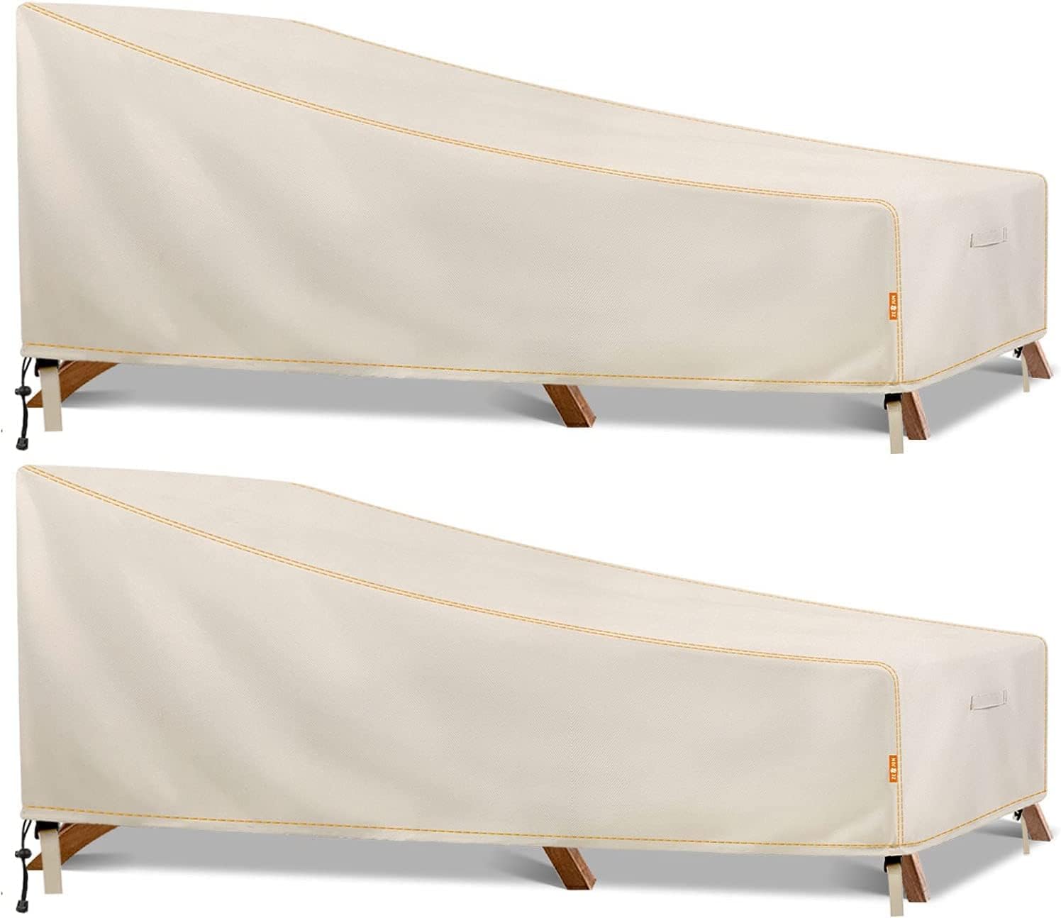 Amazon.com : Waterproof Patio Chaise Lounge Cover, 2-Pack 68 inch 600D ...