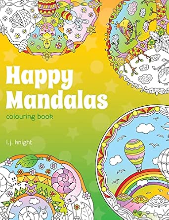 Amazon.com: Happy Mandalas Colouring Book: 30 Cute Cartoon Mandala ...