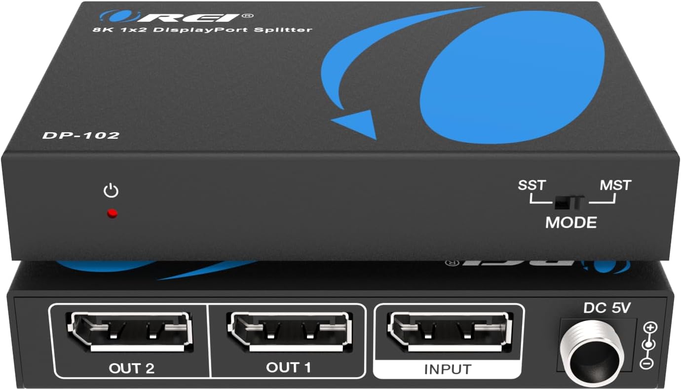 Amazon.com: DisplayPort to Dual DisplayPort Splitter – 1×2 MST/SST ...