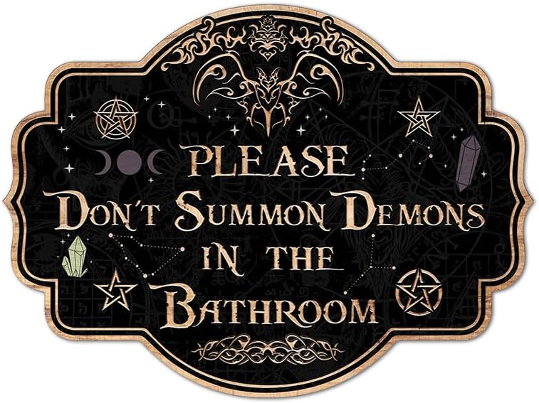 Amazon.com: Funny Black Goth Sign Skull Let That Shit Go Metal Signs ...